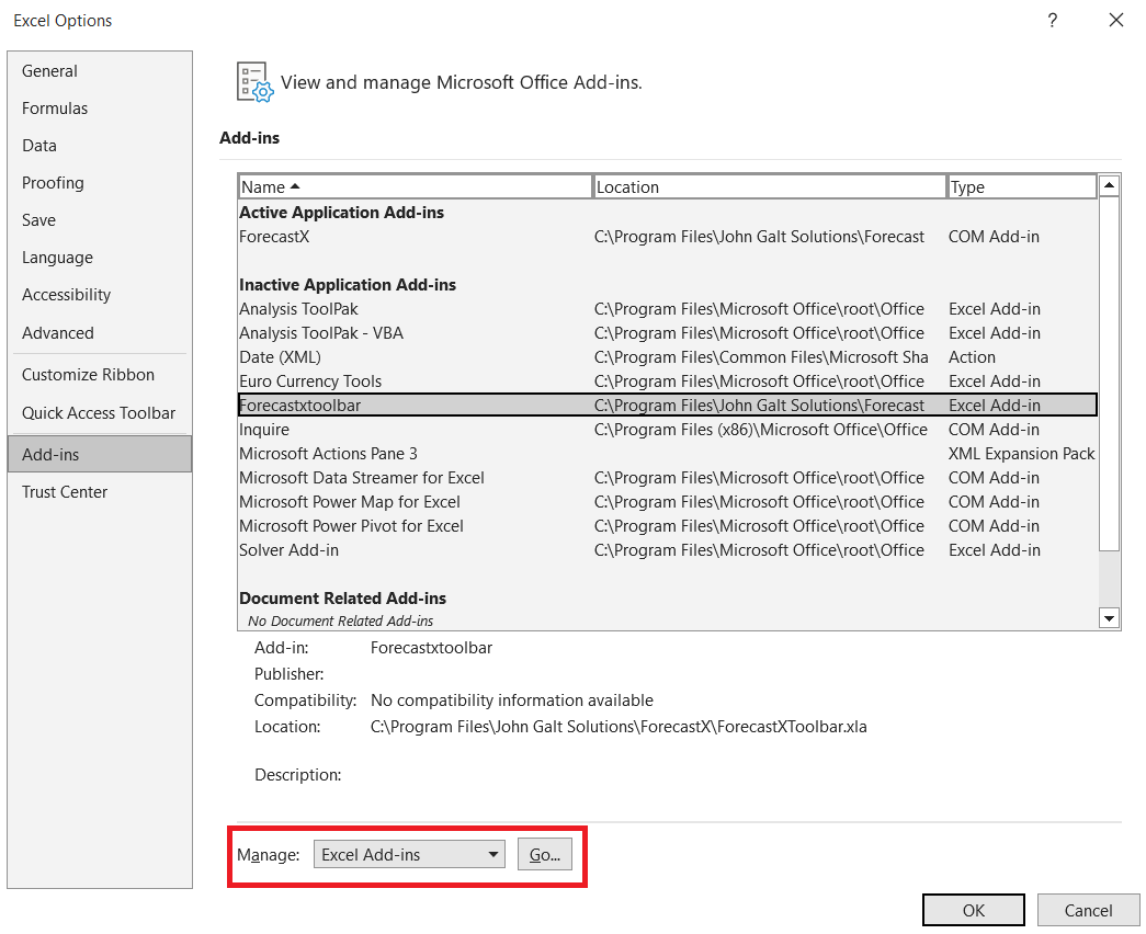 Enabling the Toolbar Add-in – John Galt Solutions