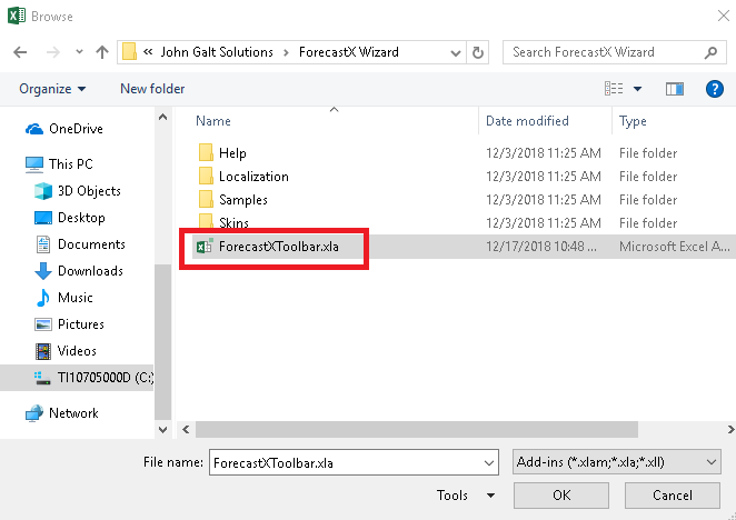 ForecastX Toolbar Is Not Displaying – John Galt Solutions